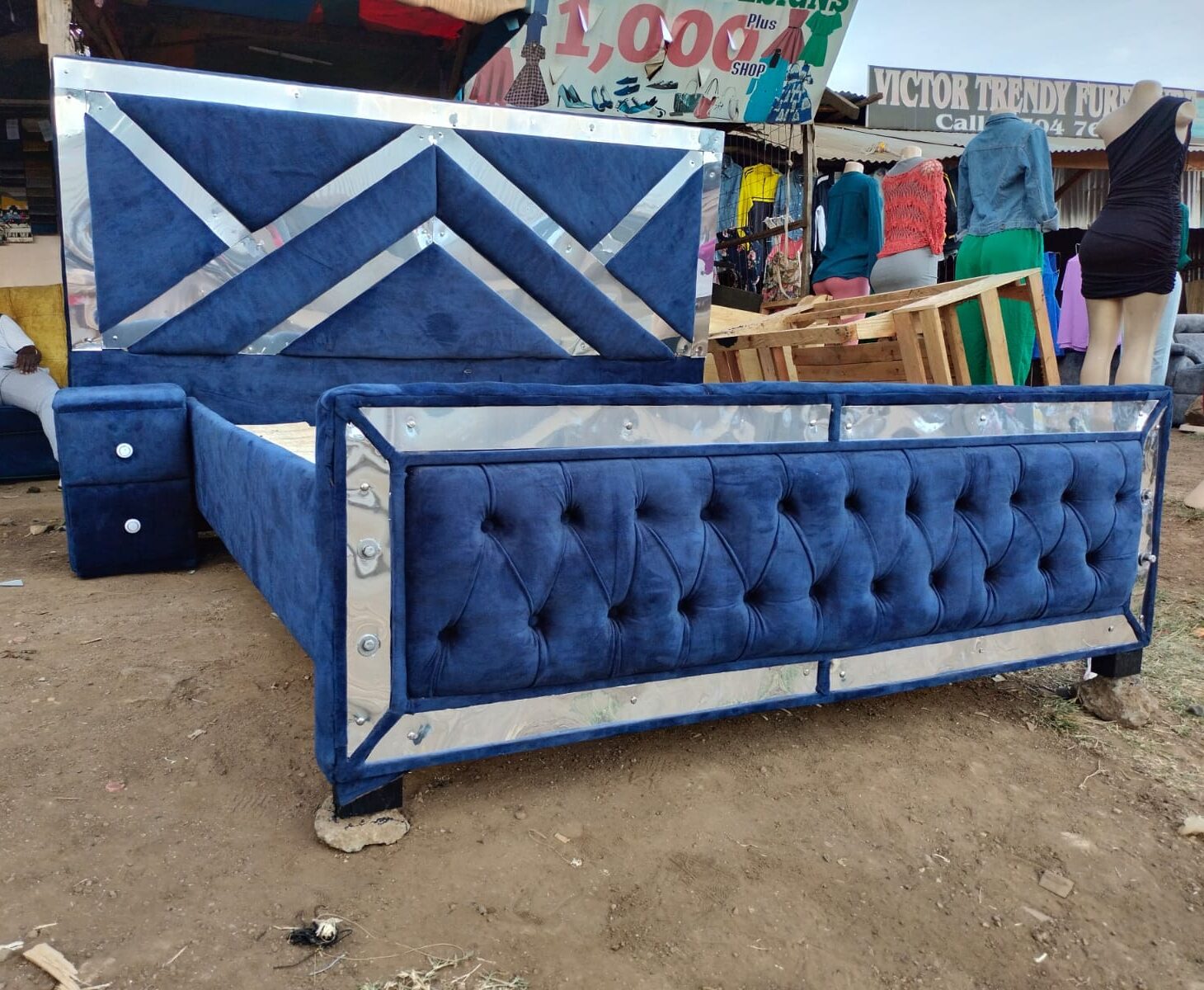 Mocket bed with side bed drawers – Victor Trendy Furnitures